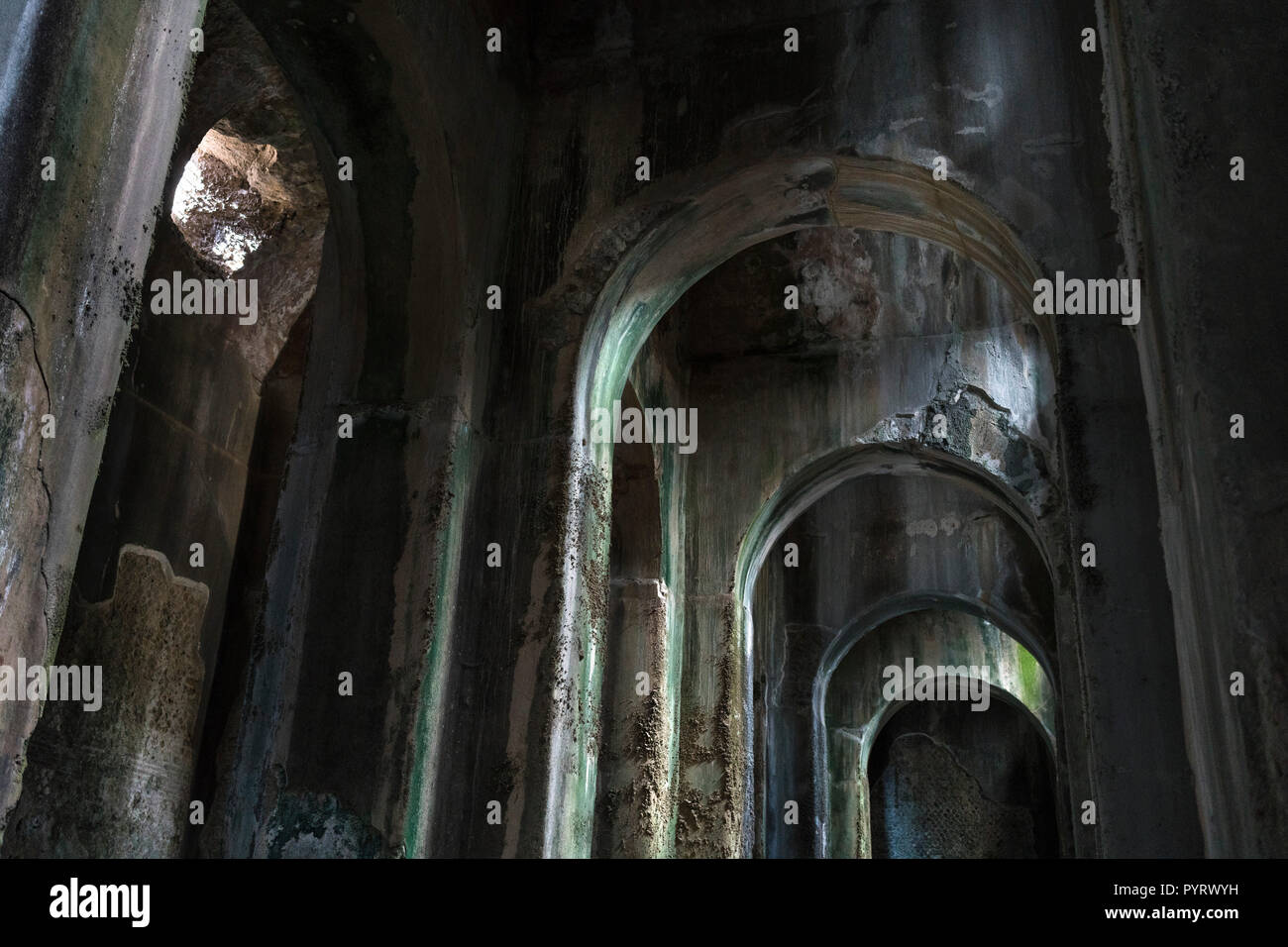 View of the Piscina Mirabilis, an ancient Roman cistern on the Bacoli ...