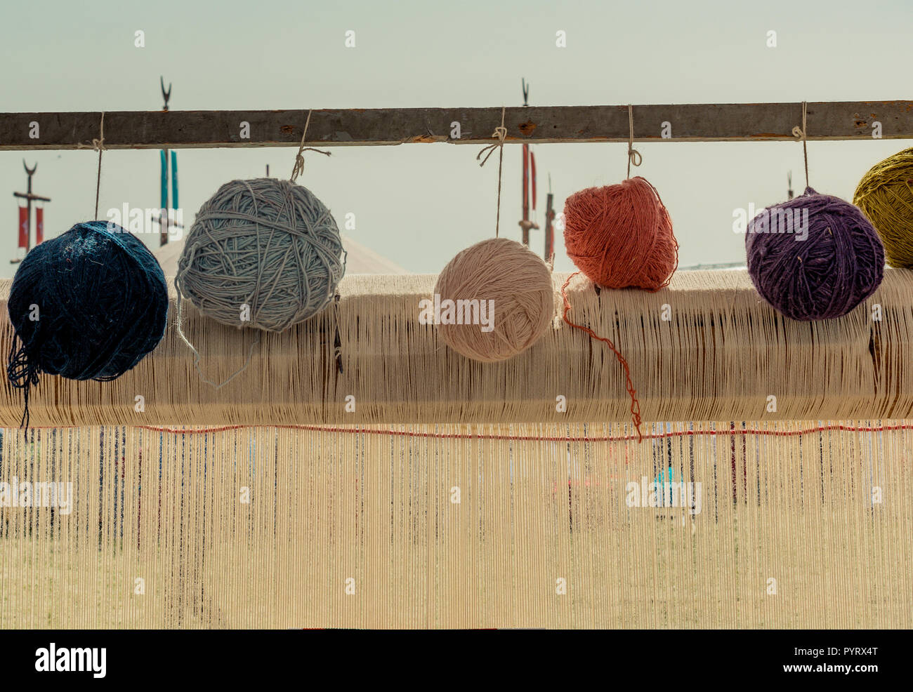 Set or rolls of colotful string Stock Photo - Alamy