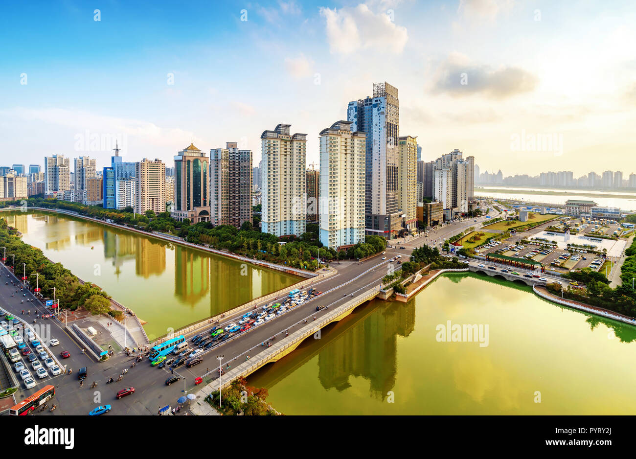 Aerial view of the city, Nanchang, China Stock Photo - Alamy