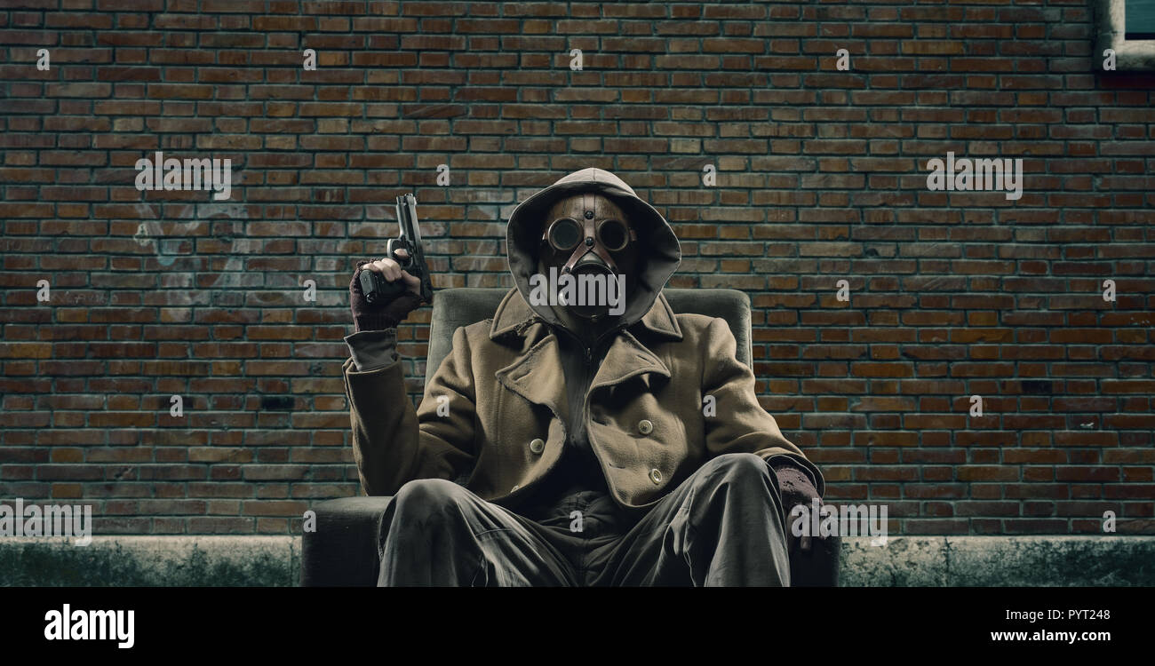 Gas Mask Gun Wallpaper