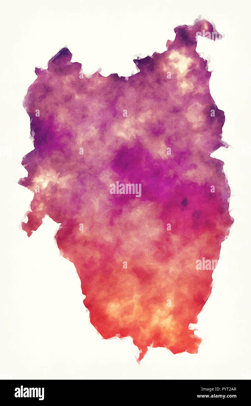 Leinster province map of Ireland in front of a white background Stock ...