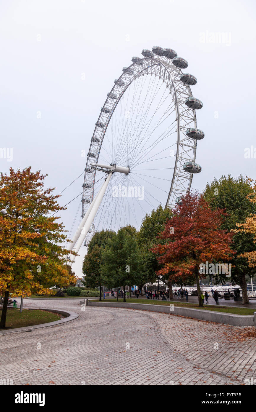 The London Eye on the Southbank in London,England,UK Stock Photo - Alamy