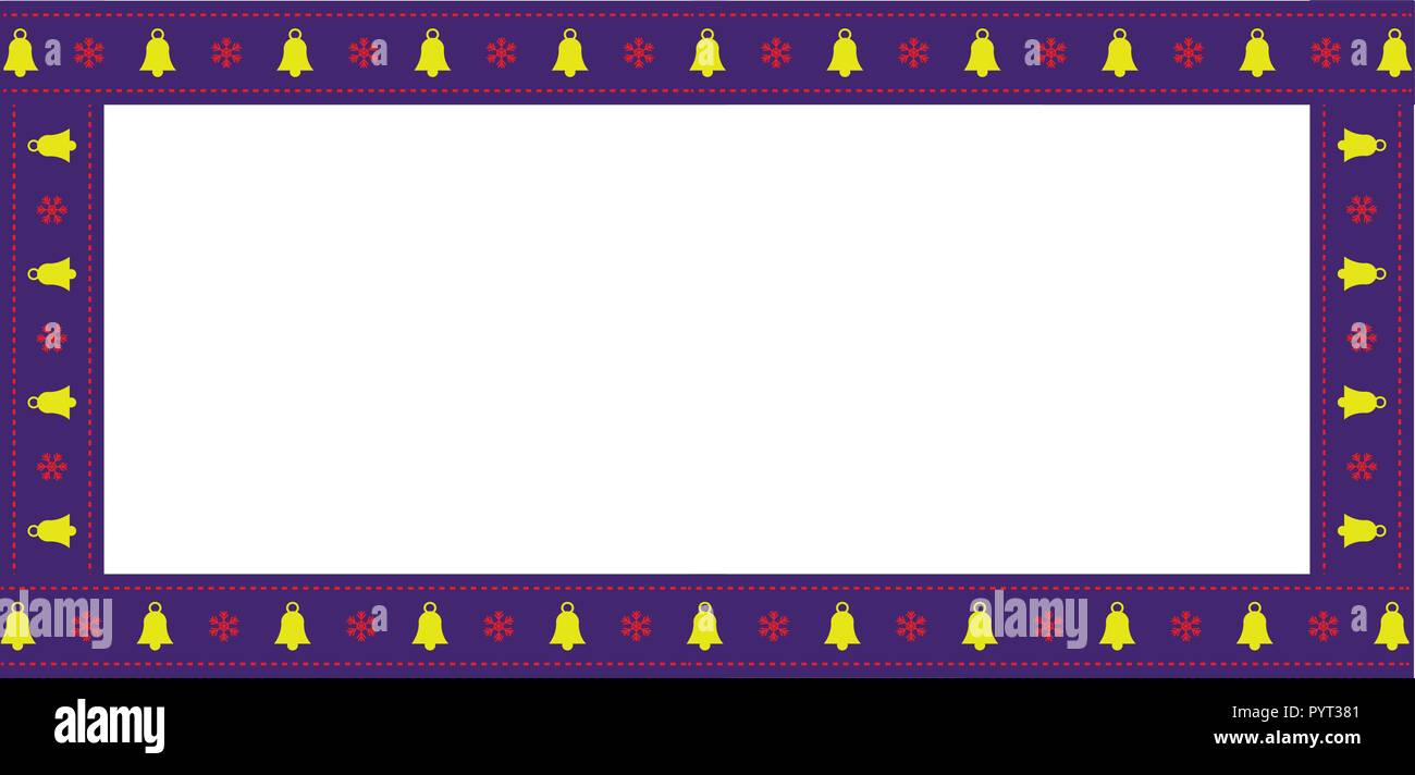Cute Christmas or new year rectangle billboard, border, frame with ...