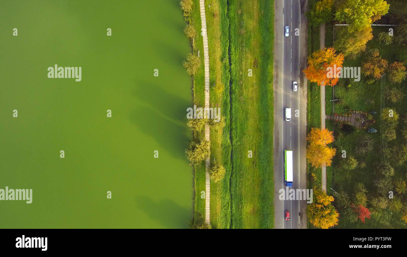 Car from drone hi-res stock photography and images - Alamy