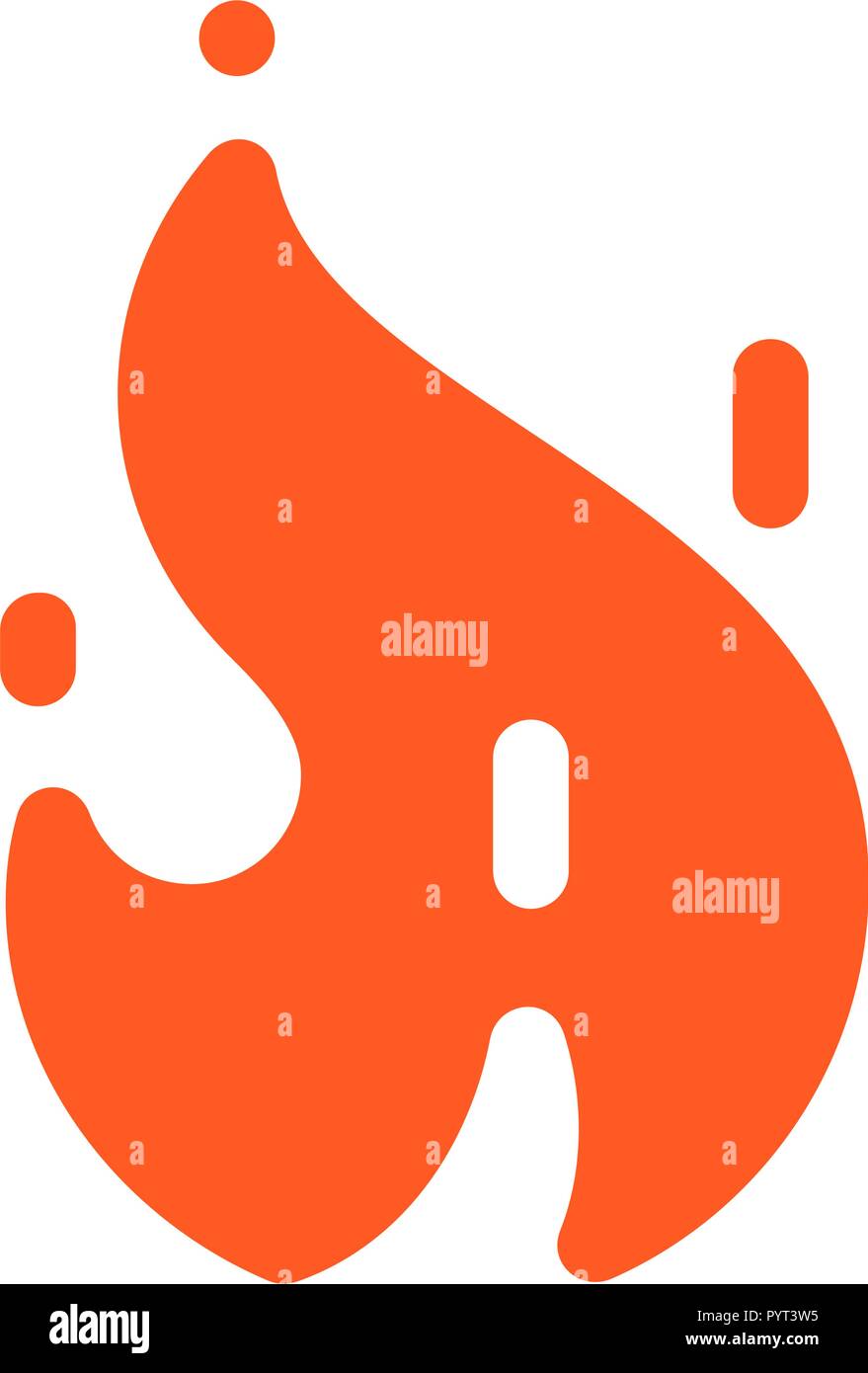 Fire flames with sparks, new orange icon Stock Vector Image & Art - Alamy