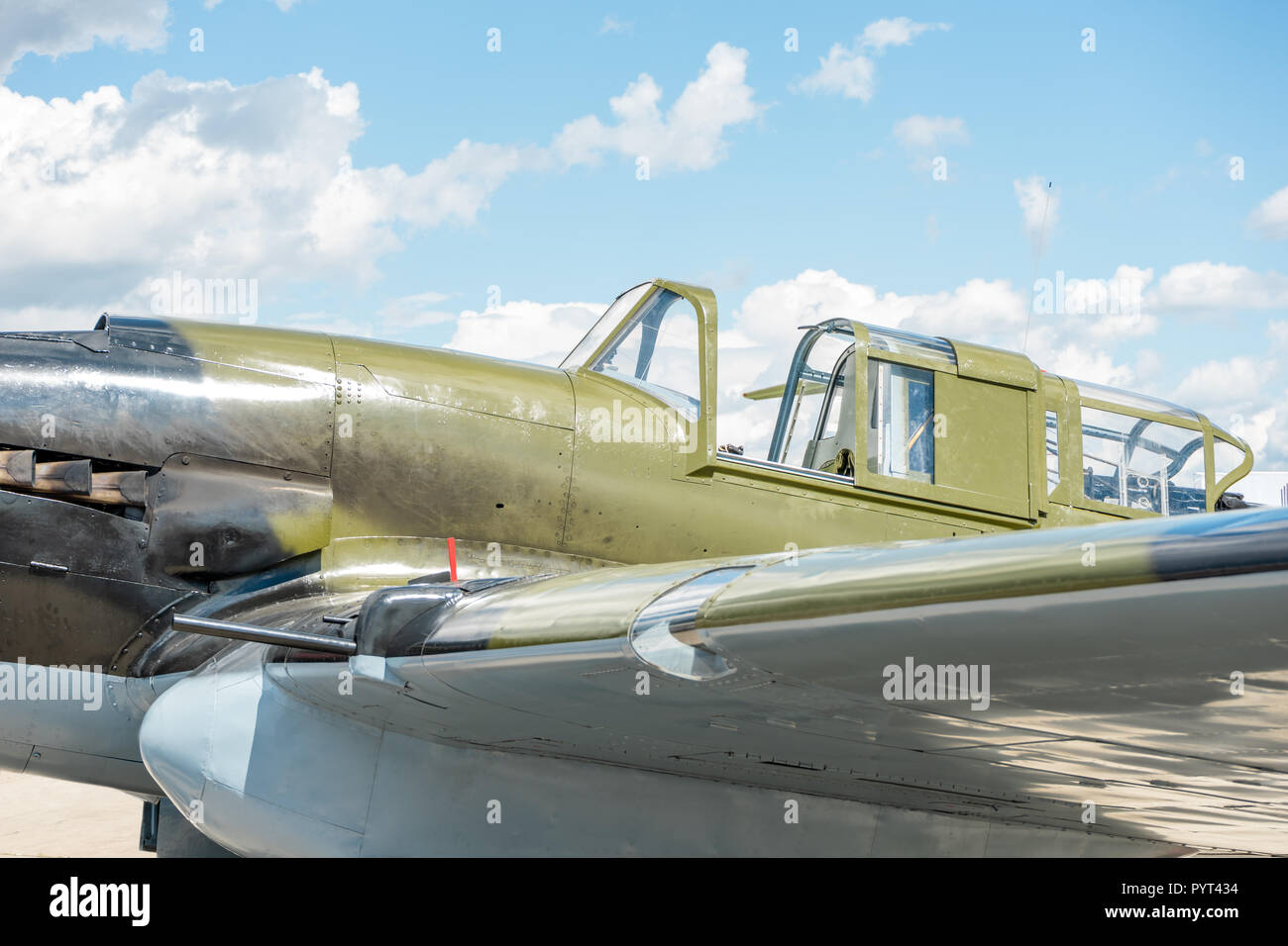 Military retro plane with an open cockpit Stock Photo - Alamy