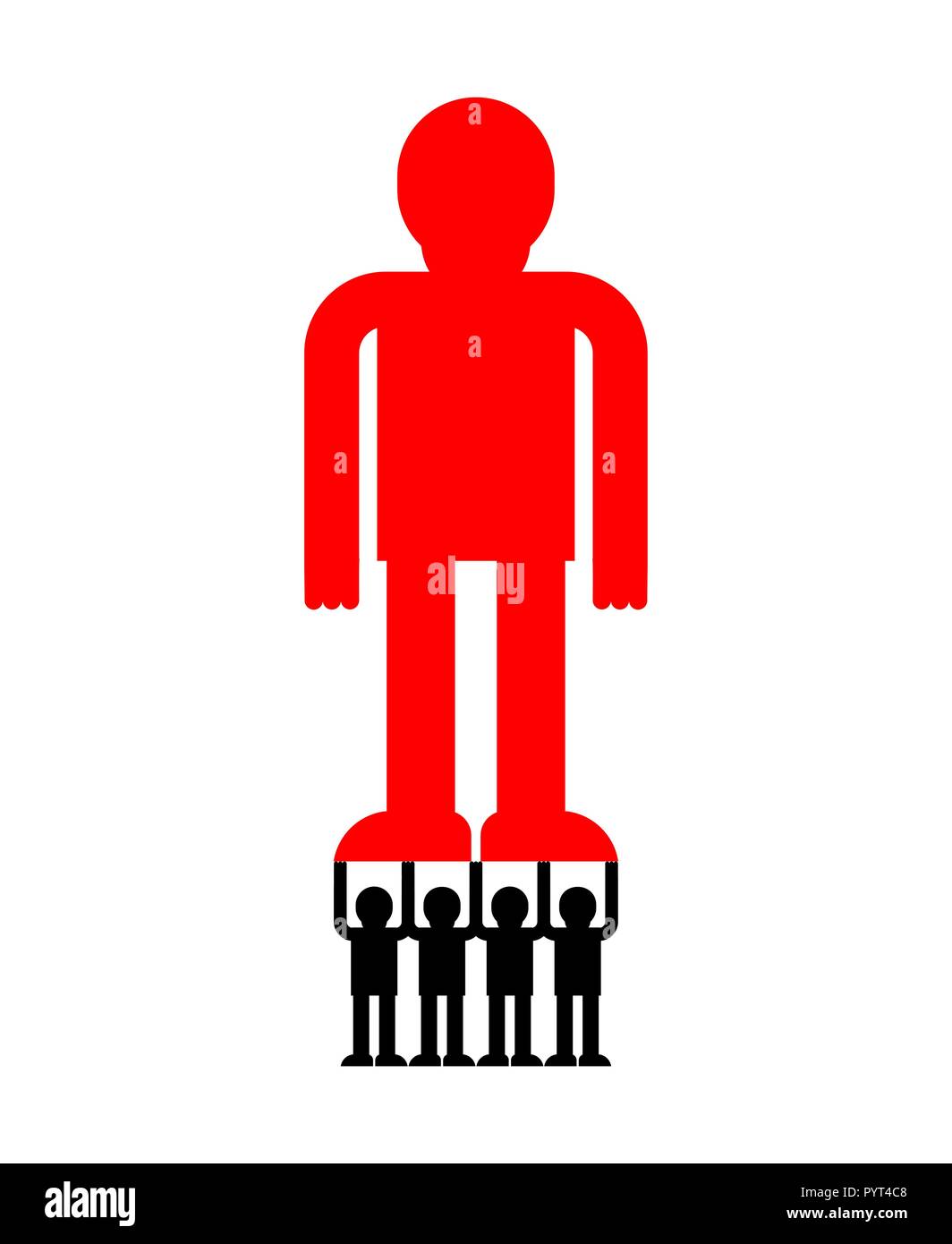 Workers carry boss. Leader concept business illustration Stock Vector ...