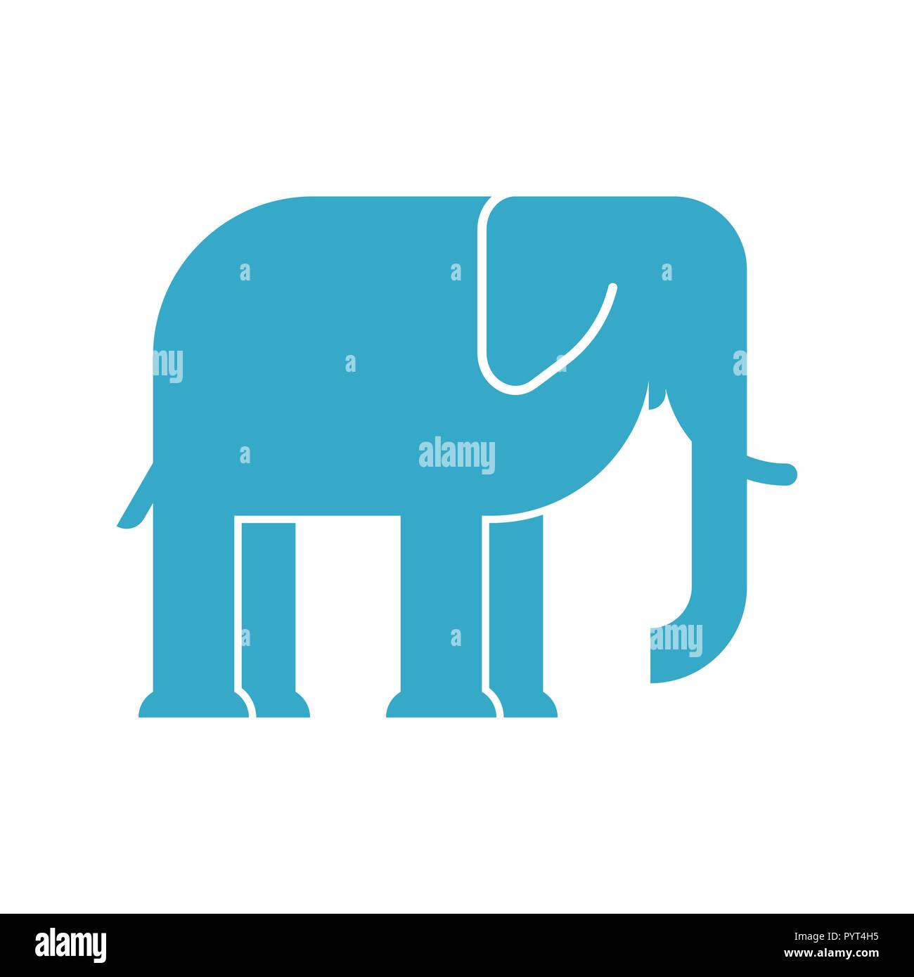 Elephant sign icon. big animal symbol. Cartoon vector Stock Vector ...