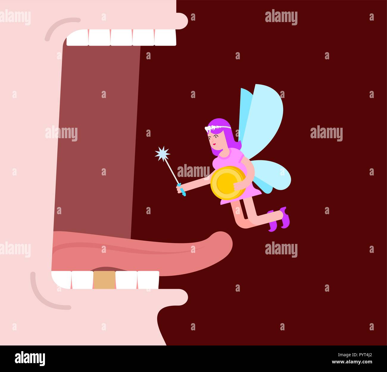 Cute tooth fairy flying tooth hi-res stock photography and images - Alamy