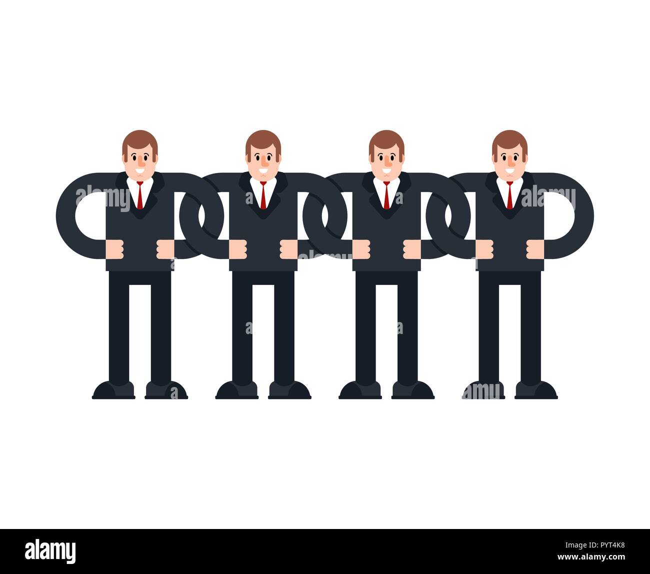 Business team chain. Company structure system. Company structure Stock ...