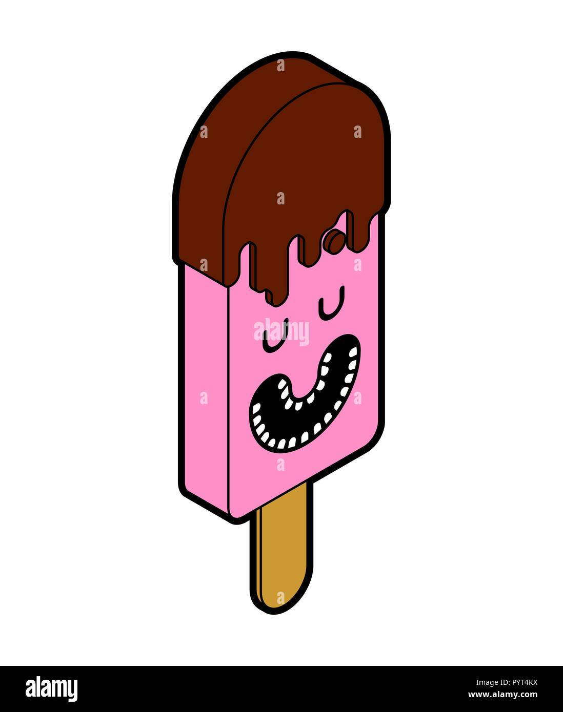 Ice Cream Stick Cartoon Character High Resolution Stock Photography and ...