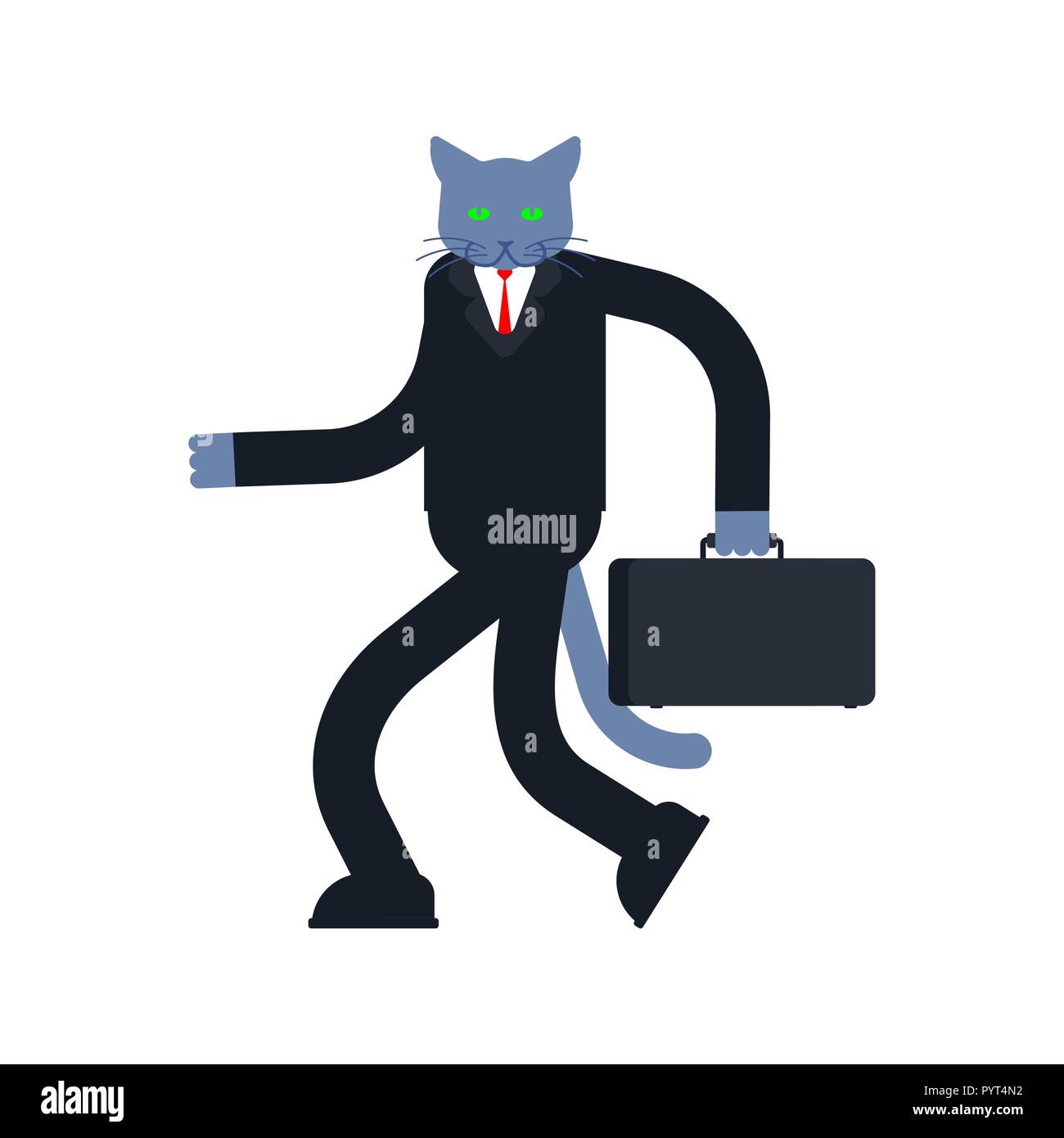 Cat Businessman. Business man pet. Vector illustration Stock Vector ...