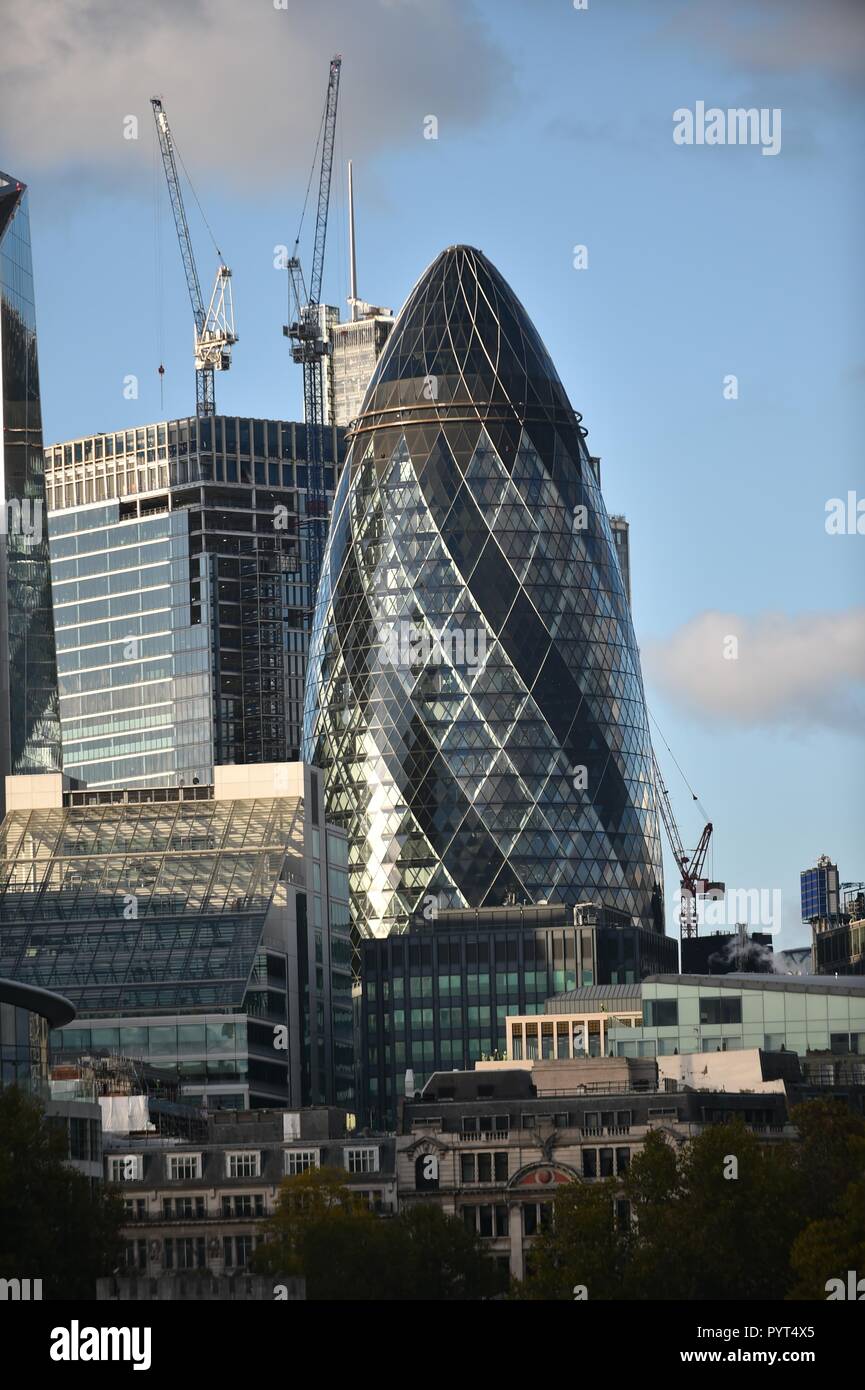 Gherkin in the city of London Stock Photo - Alamy
