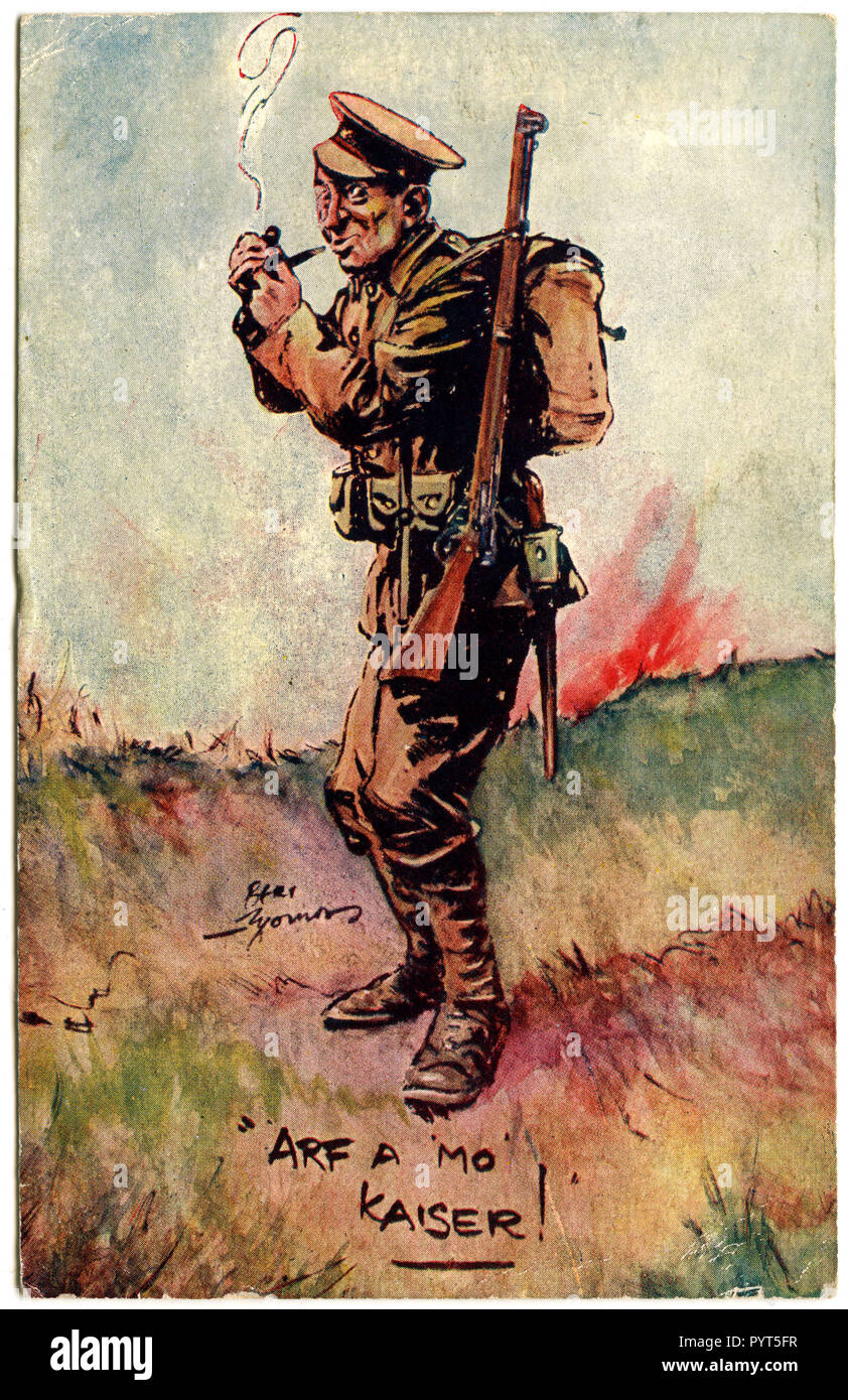 " 'Arf a mo Kaiser" drawing by Bert Thomas (1883-1966). Artist ...