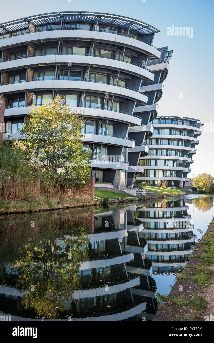 Budenberg Haus complex in Broadheath, Altrincham Stock Photo - Alamy