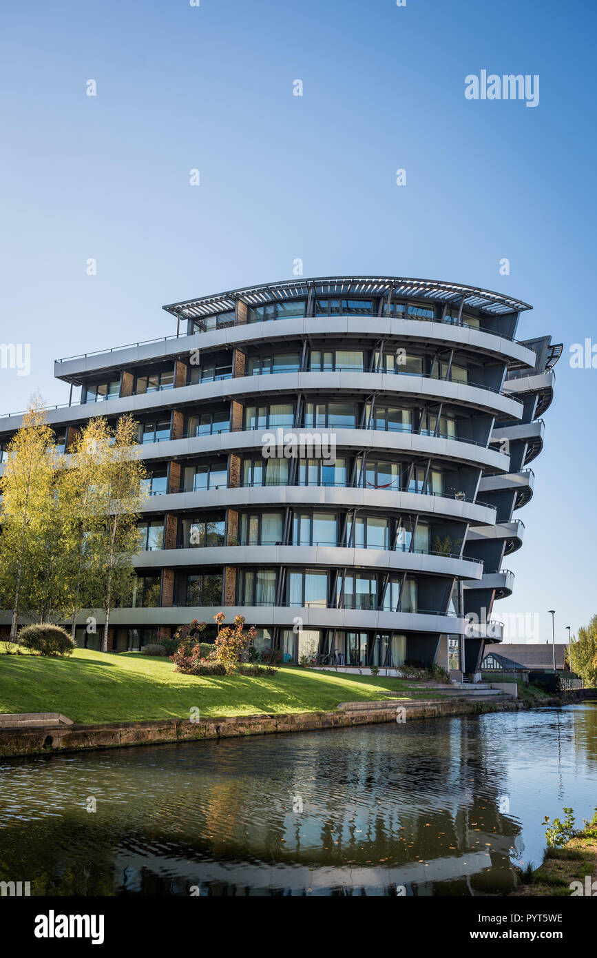 Budenberg Haus complex in Broadheath, Altrincham Stock Photo - Alamy