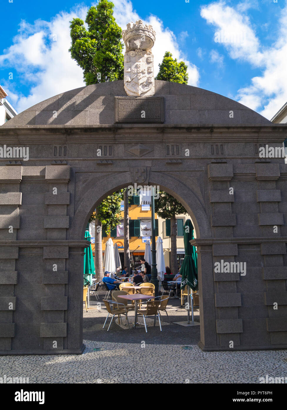 Portas Da Cidade, City gates, Funchal, Madeira, Portugal Stock Photo ...