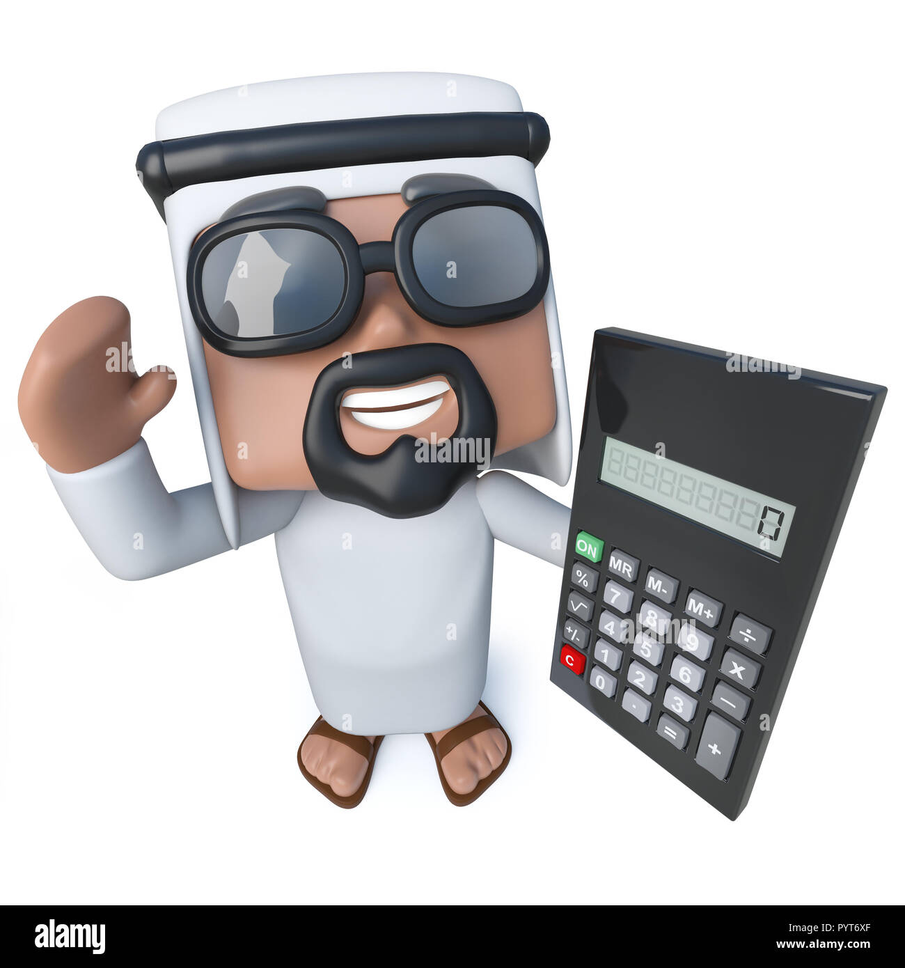 3d render businessman calculator hi-res stock photography and images ...