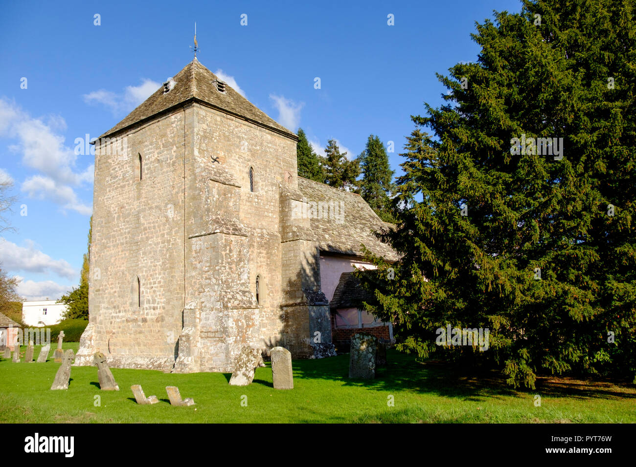 Kempley a Gloucestershire village. St Mary's Norman Church Stock Photo ...
