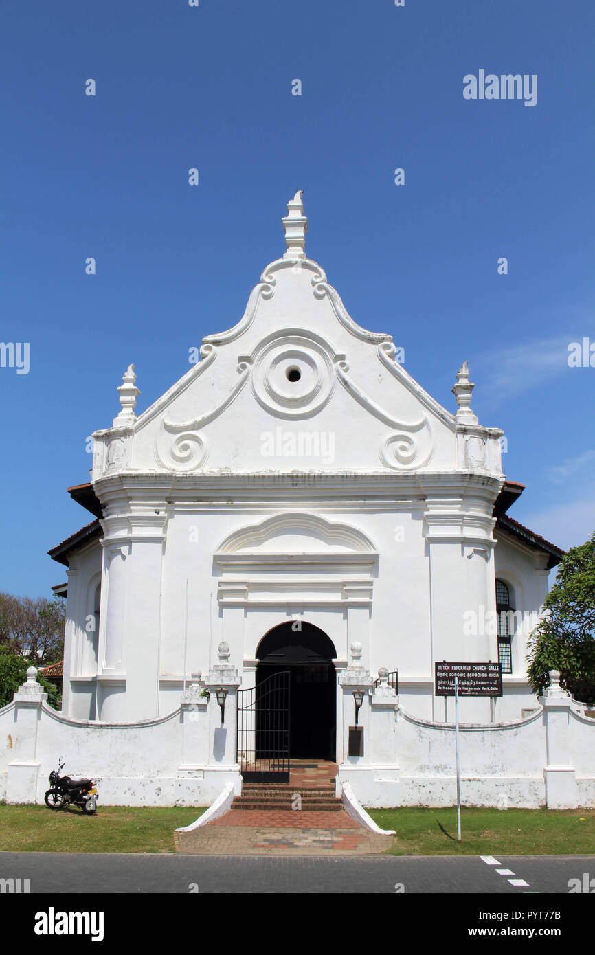 The Groote Kerk or Dutch Reformed Church within the Galle Fort. Taken ...