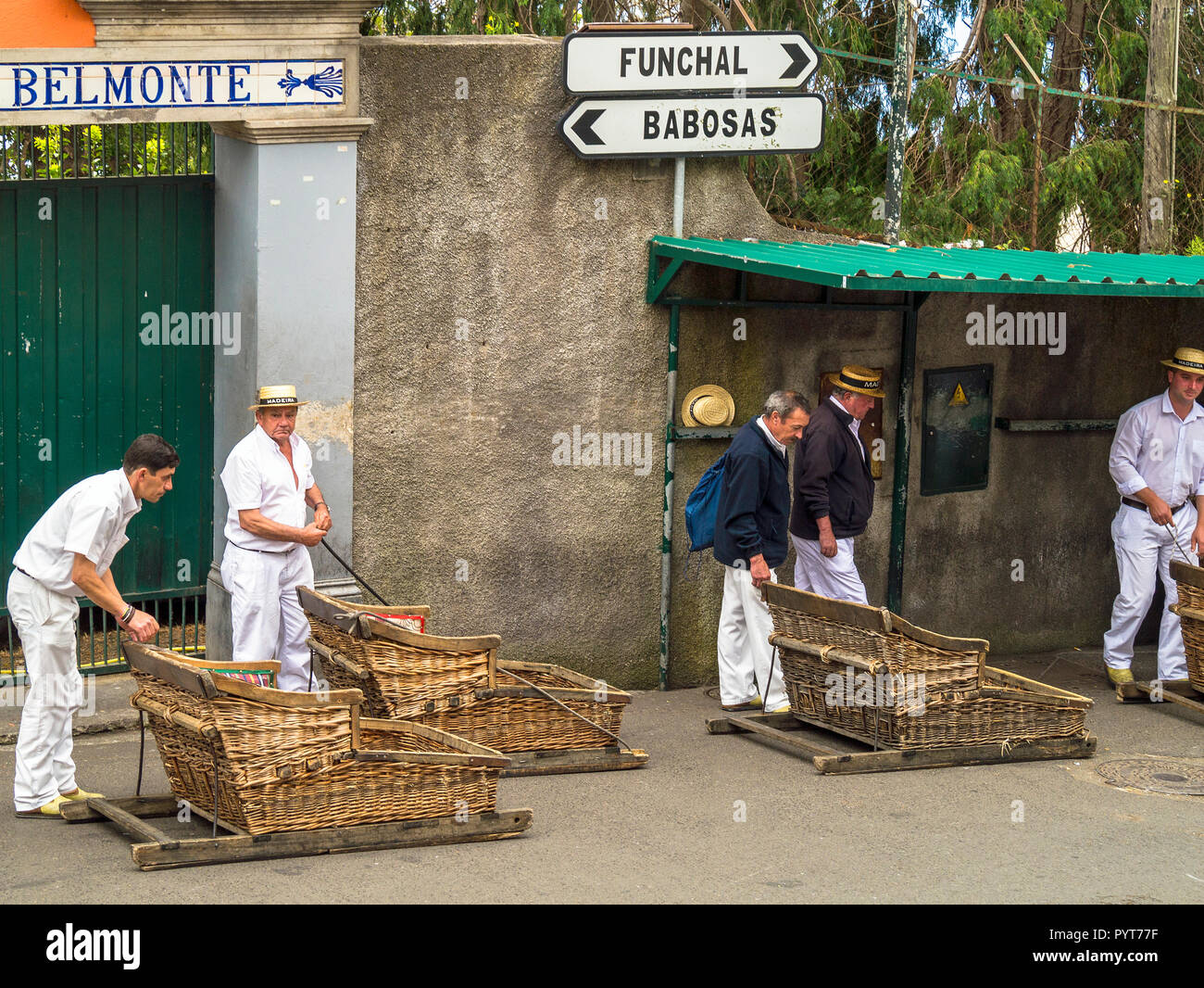 Monte Toboggan Madeira Sledges High Resolution Stock Photography and ...