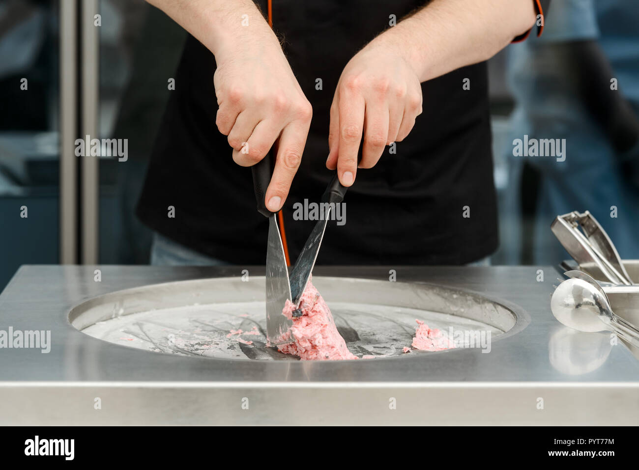 Making of ice cream Stock Photo - Alamy