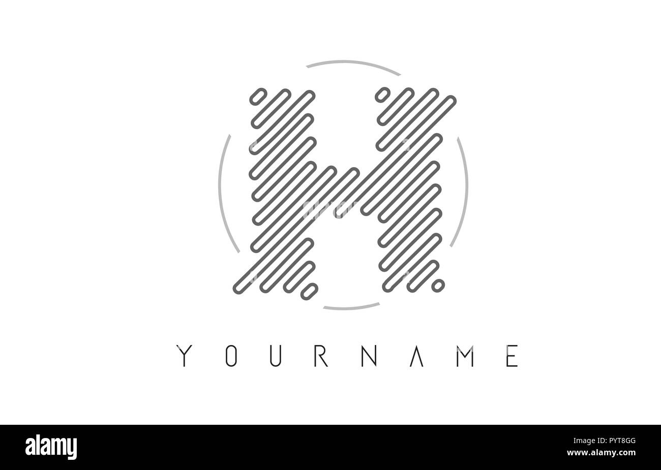 H fashion logo Black and White Stock Photos & Images - Alamy