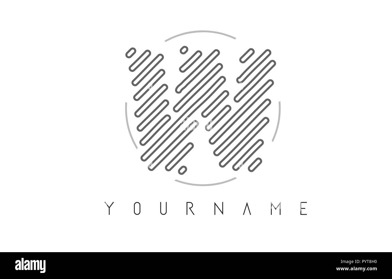 W Letter Logo Design with Black Lines Monogram Vector Illustration ...