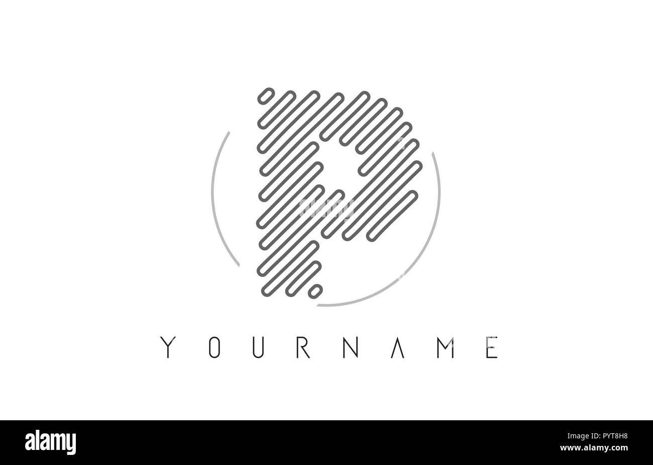 P letter logo design Black and White Stock Photos & Images - Alamy