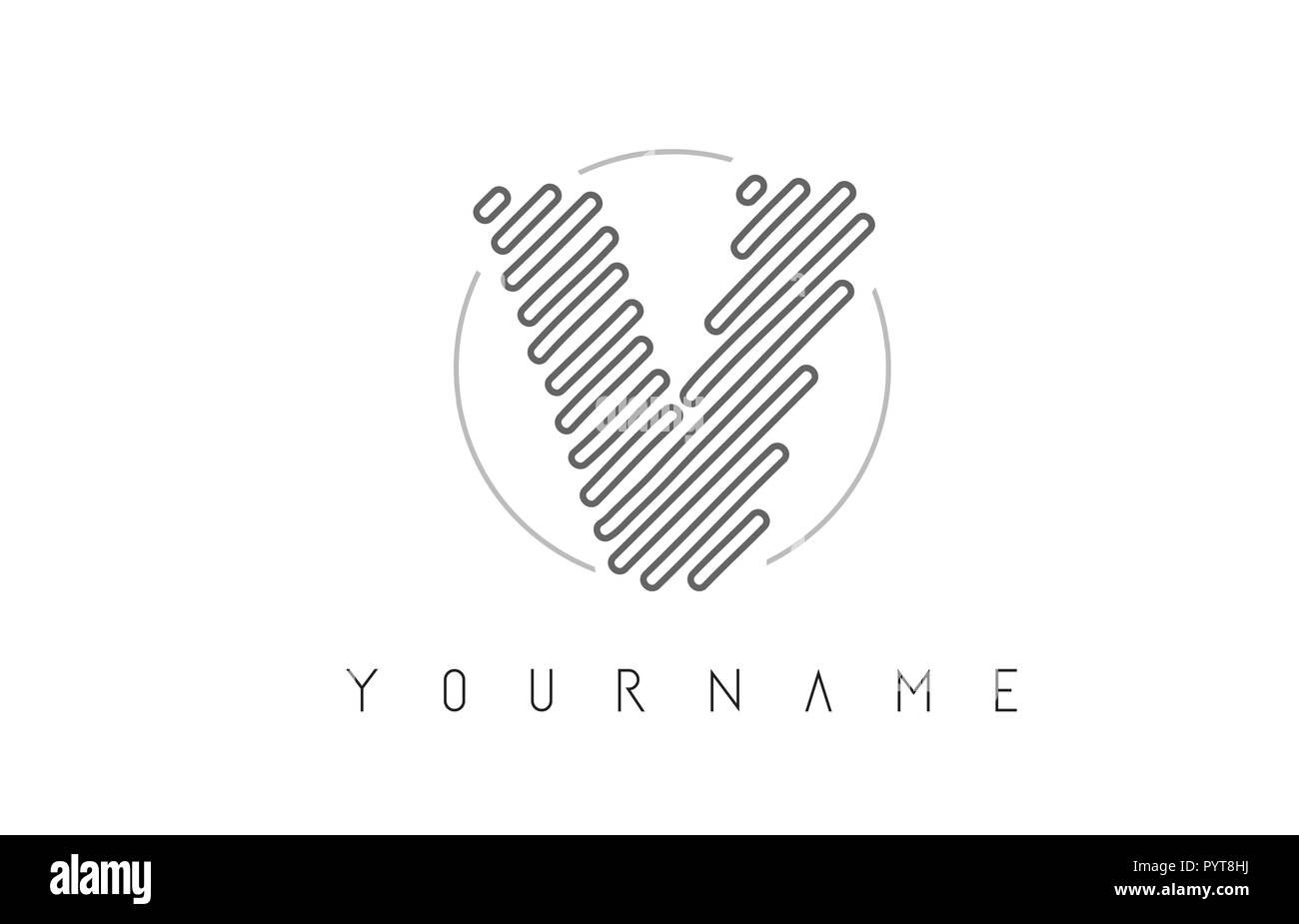 V Letter Logo Design with Black Lines Monogram Vector Illustration ...