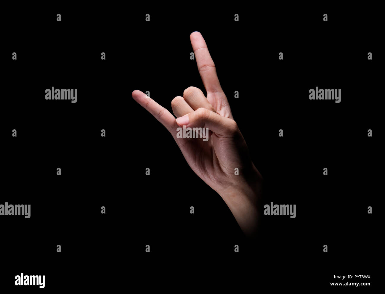 You rock hand signal hi-res stock photography and images - Alamy