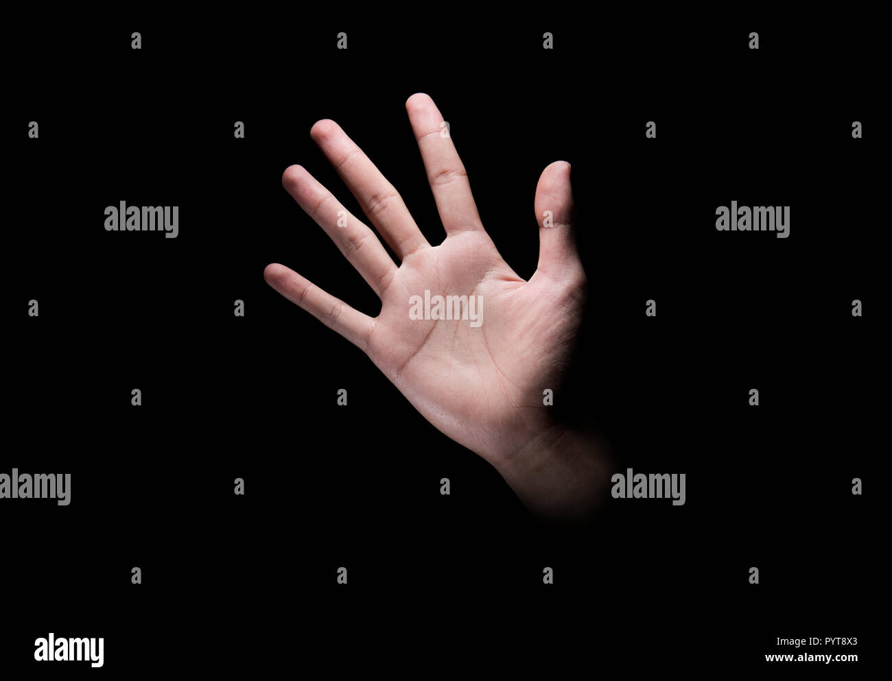 Black hand sign language hi-res stock photography and images - Alamy