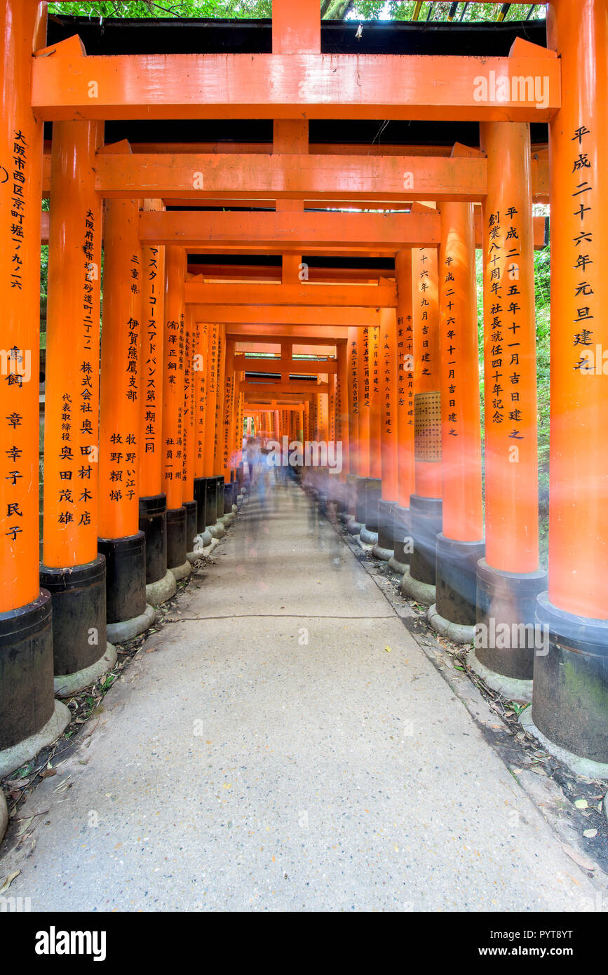 Fushimi Inari gates in Kyoto, Japan Stock Photo - Alamy