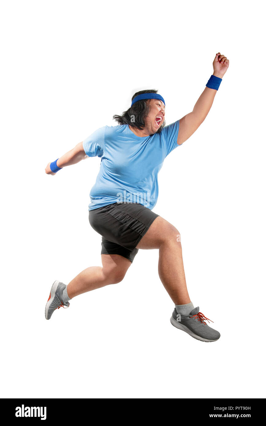 Fat Man Running Fat Man Running Hi Res Stock Photography And Images