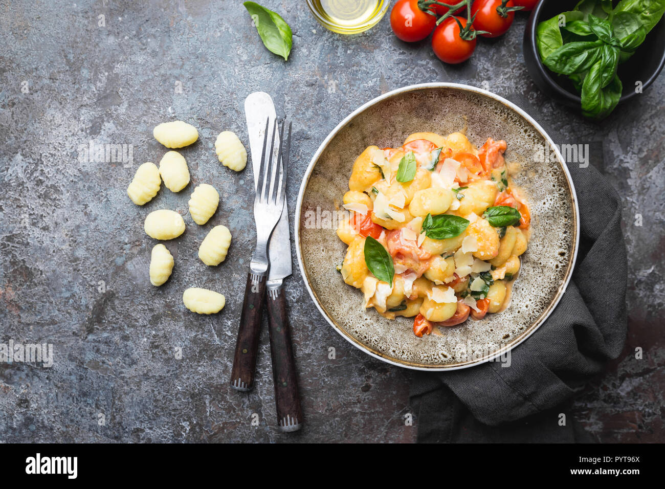 Homemade italian gnocchi Stock Photo - Alamy