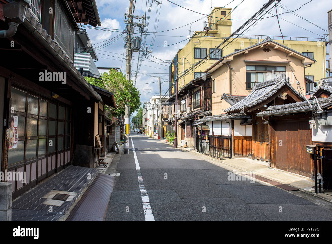 Streets of Kyoto city in Japan Stock Photo - Alamy