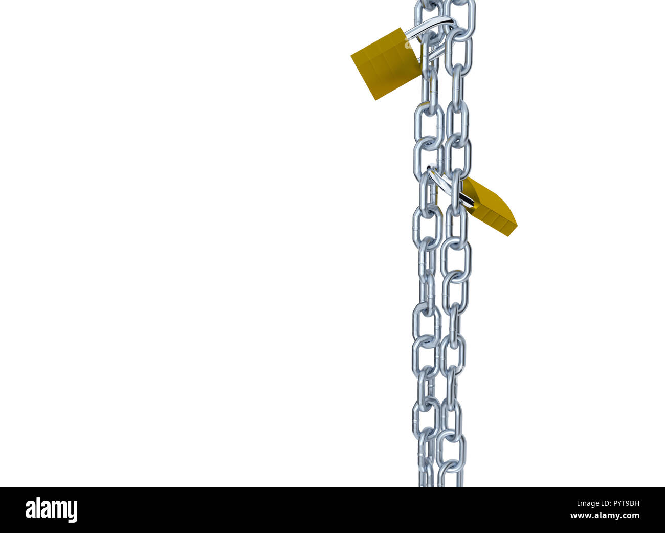 Two padlocks locked together hi-res stock photography and images - Alamy