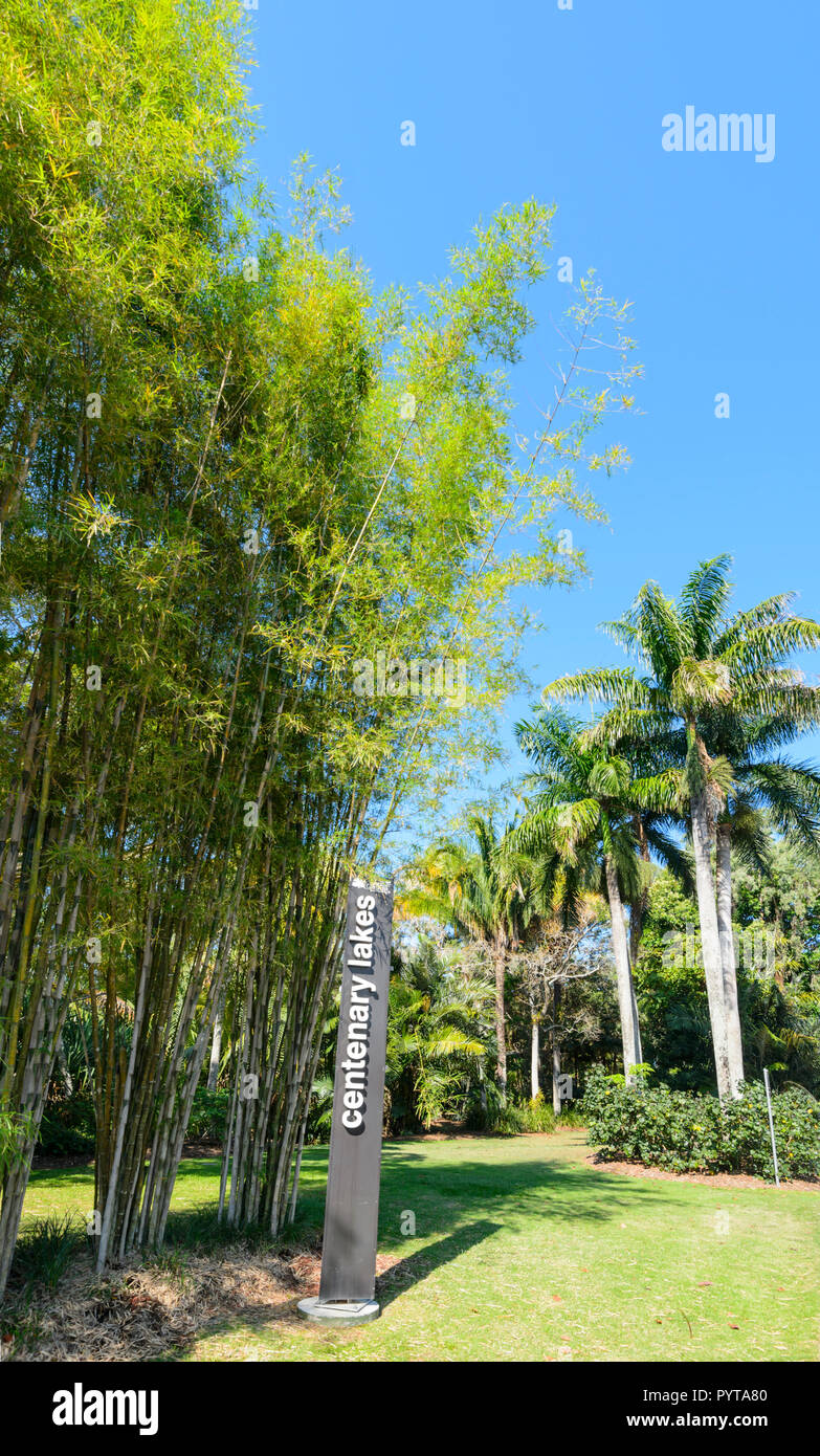 Name Sign at scenic Centenary Lakes, Cairns, Far North Queensland, FNQ ...