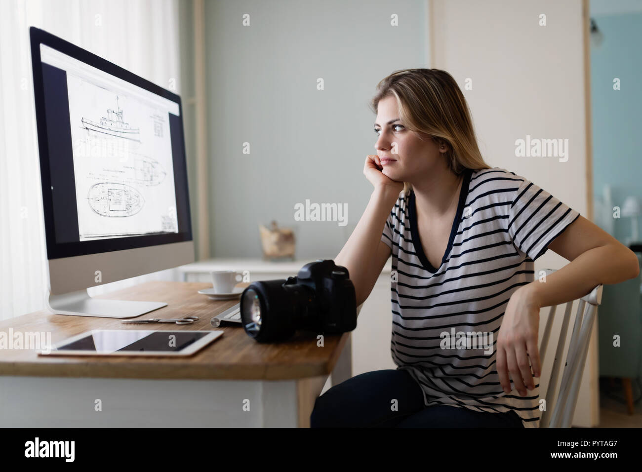 Creative woman color visual design hi-res stock photography and images ...