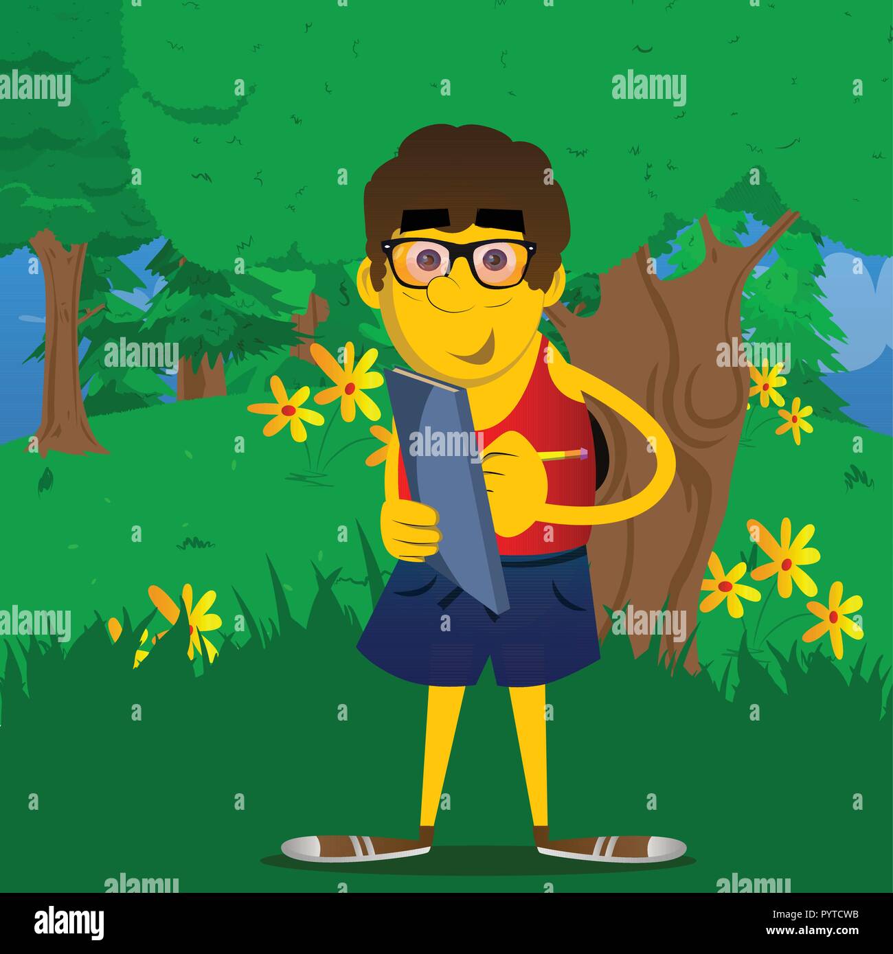 writer, caricature Stock Vector Images - Alamy