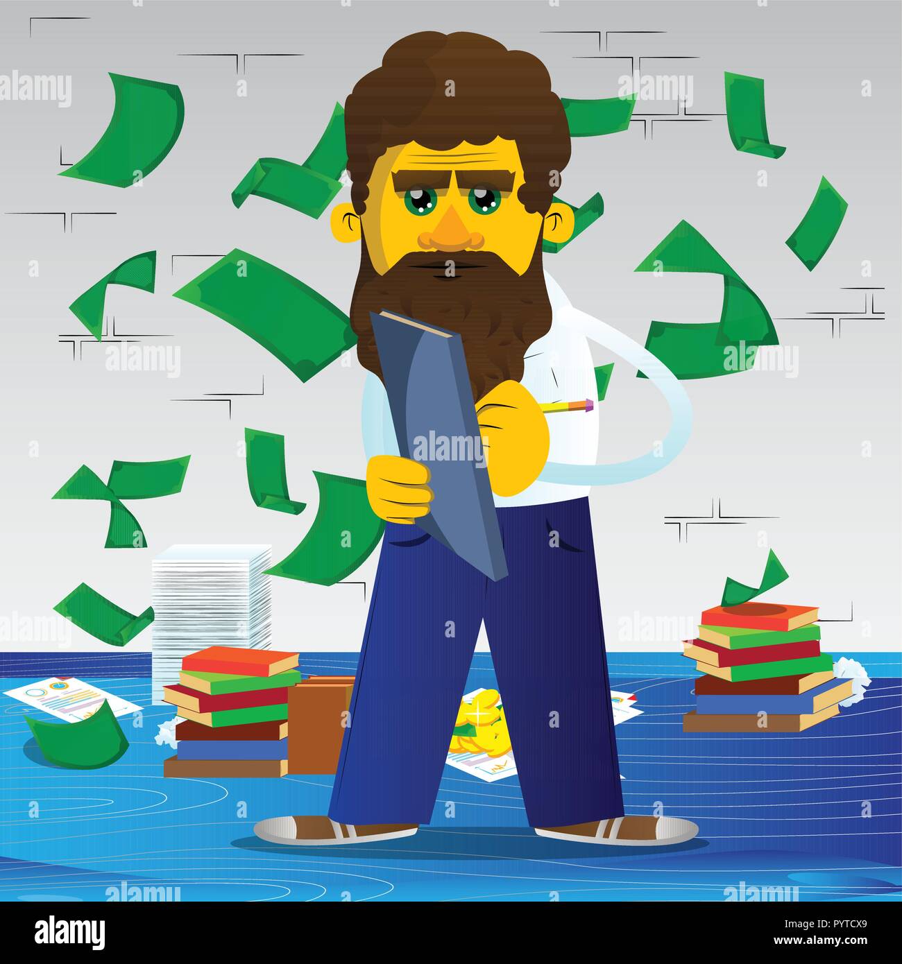 writer, caricature Stock Vector Images - Alamy