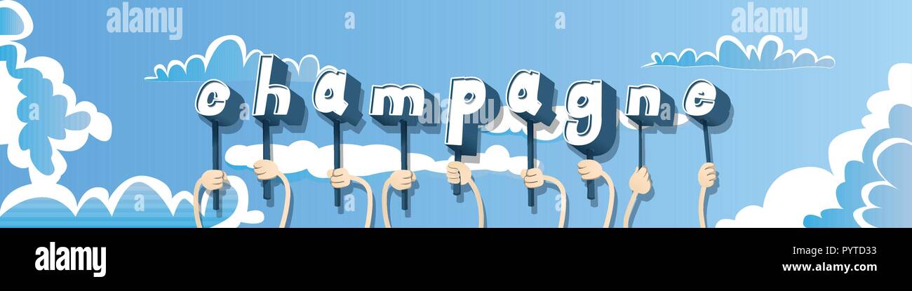 Diverse hands holding letters of the alphabet created the word ...