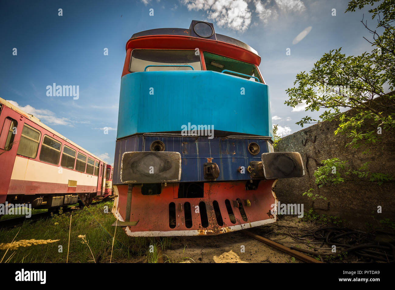 Abandoned old diesel locomotive hi-res stock photography and images - Alamy