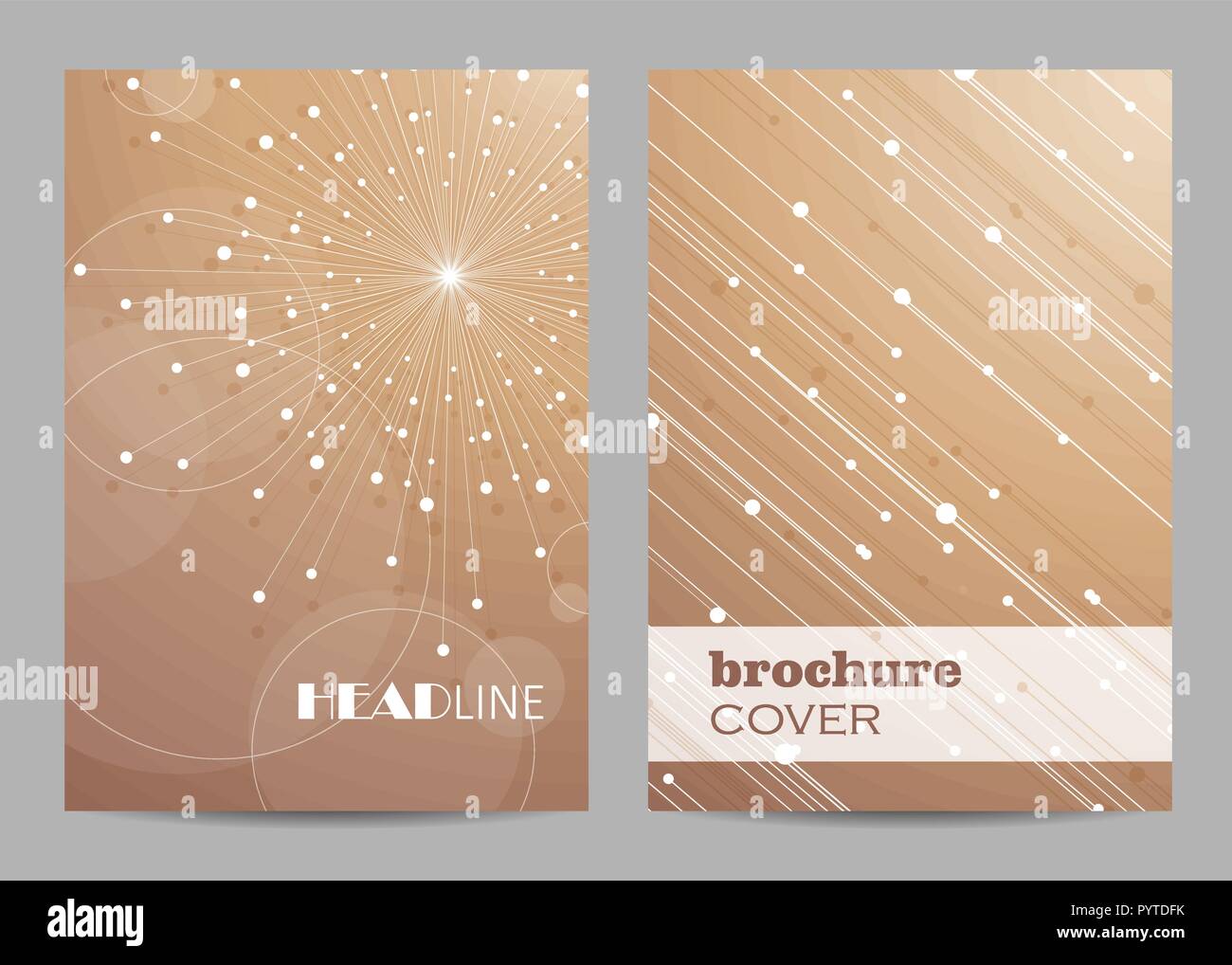 Brochure Template Layout Design Abstract Geometric Background With Connected Lines And Dots