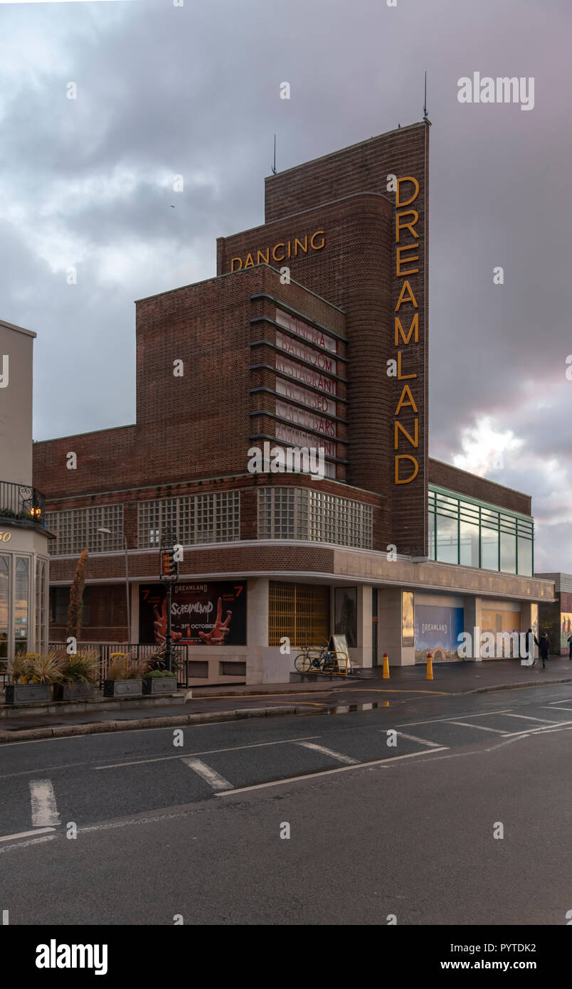 The iconic Art Deco fairground called DREAMLAND on the Margate seafront ... The iconic Art Deco fairground called DREAMLAND on the Margate seafront ...