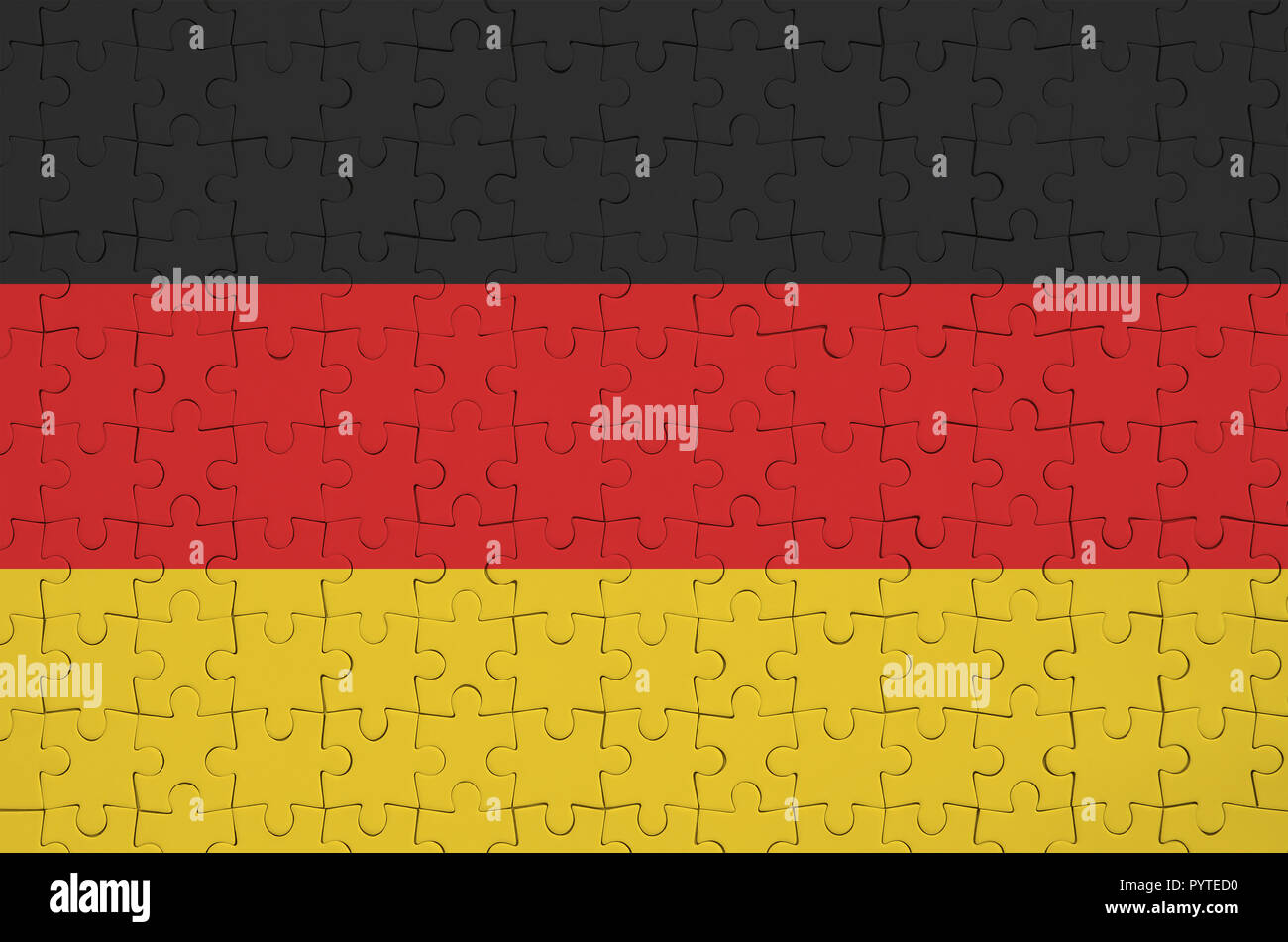 Germany flag is depicted on a folded puzzle Stock Photo - Alamy