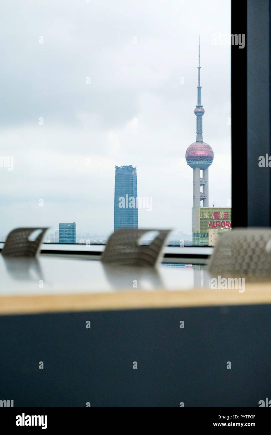 Shanghai Pearl Tower Isolated Chinese Megacity Icon Bund Architecture ...