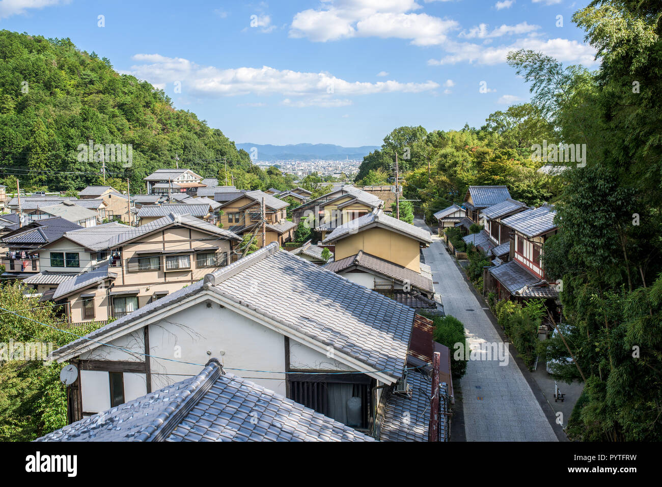 Streets of Kyoto city in Japan Stock Photo - Alamy