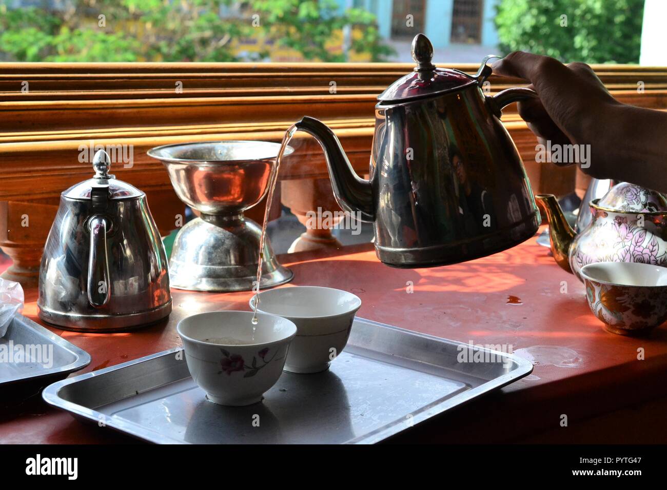 100 year old tea house in Kashgar, Xinjiang China Uyghur autonomous ...
