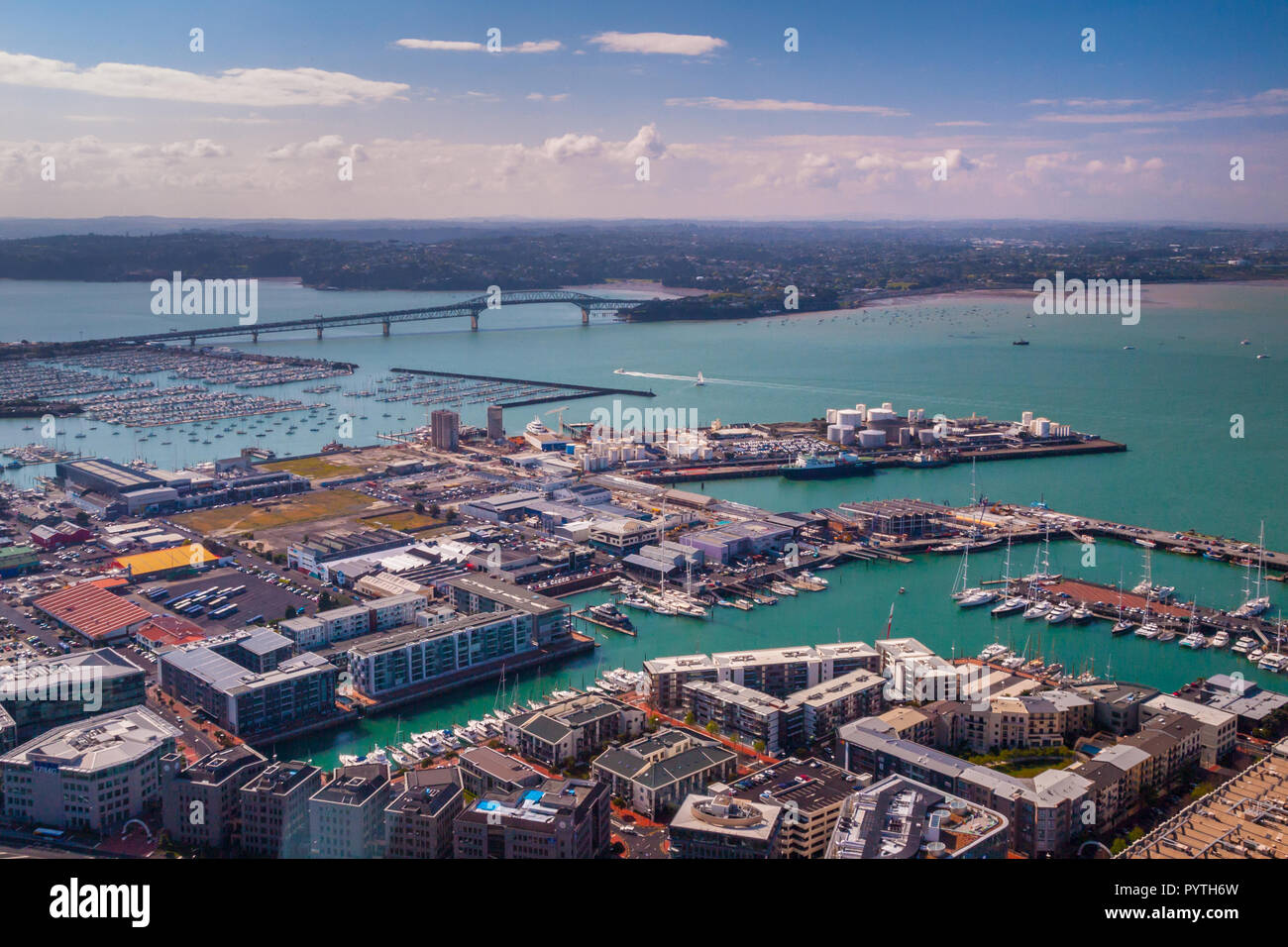 Auckland waitemata harbour aerial hi-res stock photography and images ...